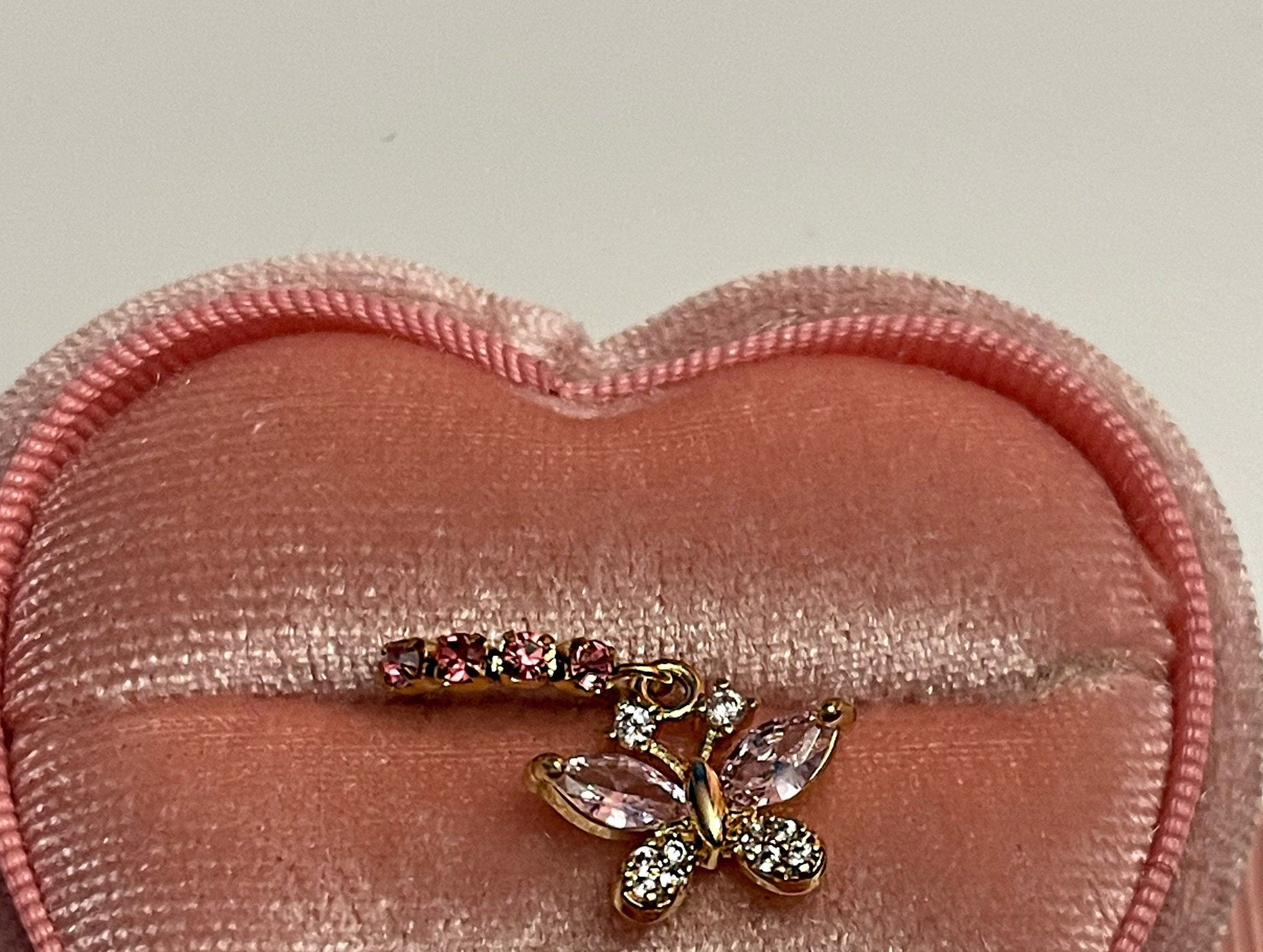 PINK/WHITE BUTTERFLY Nose Ring - popofshay